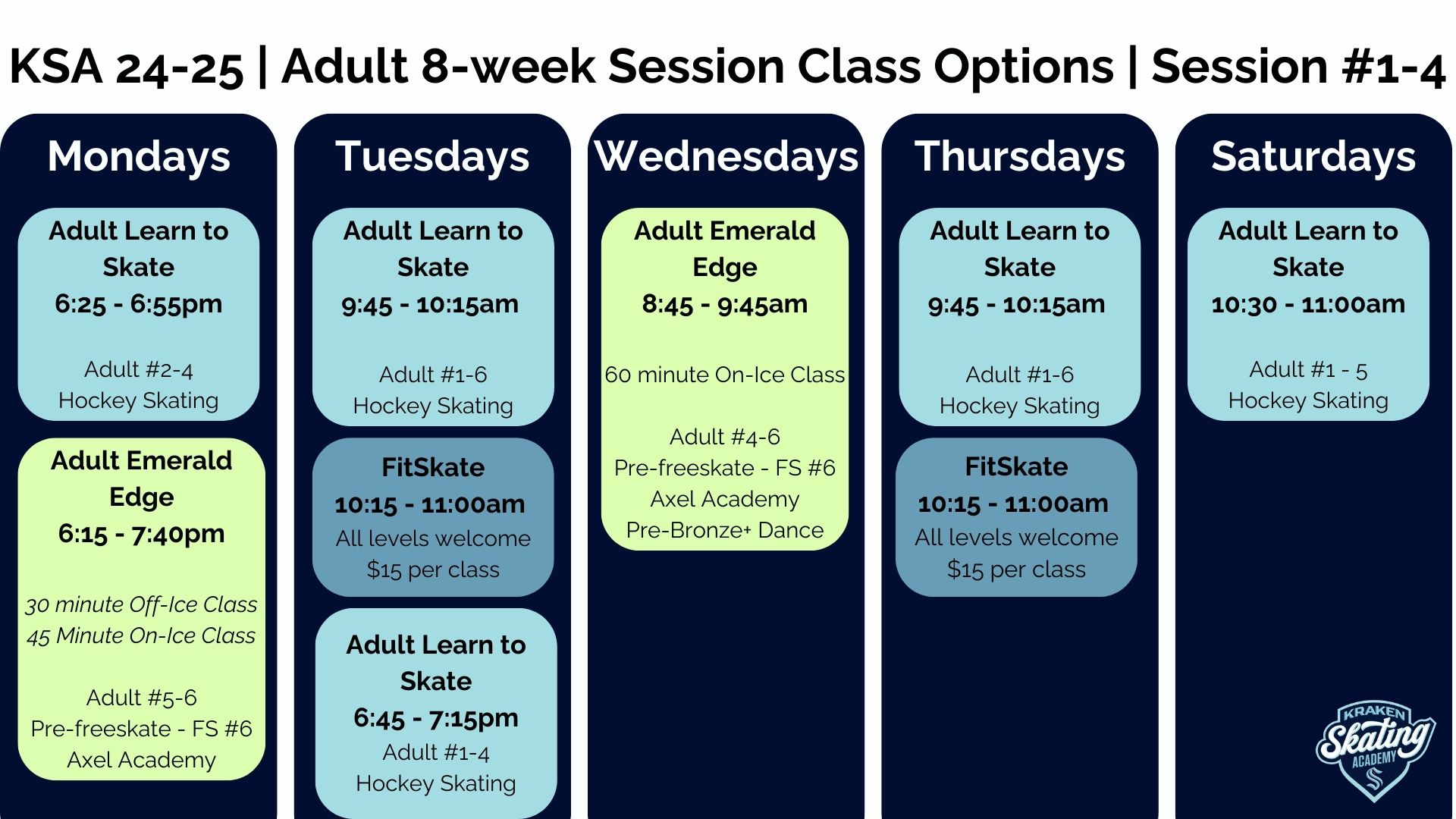 Adult Learn to Skate - Kraken Community Iceplex